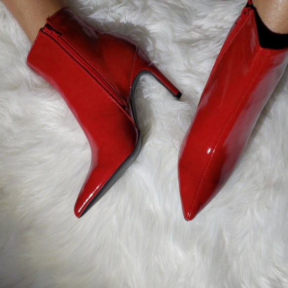 Shoes | Red Booties | Poshmark